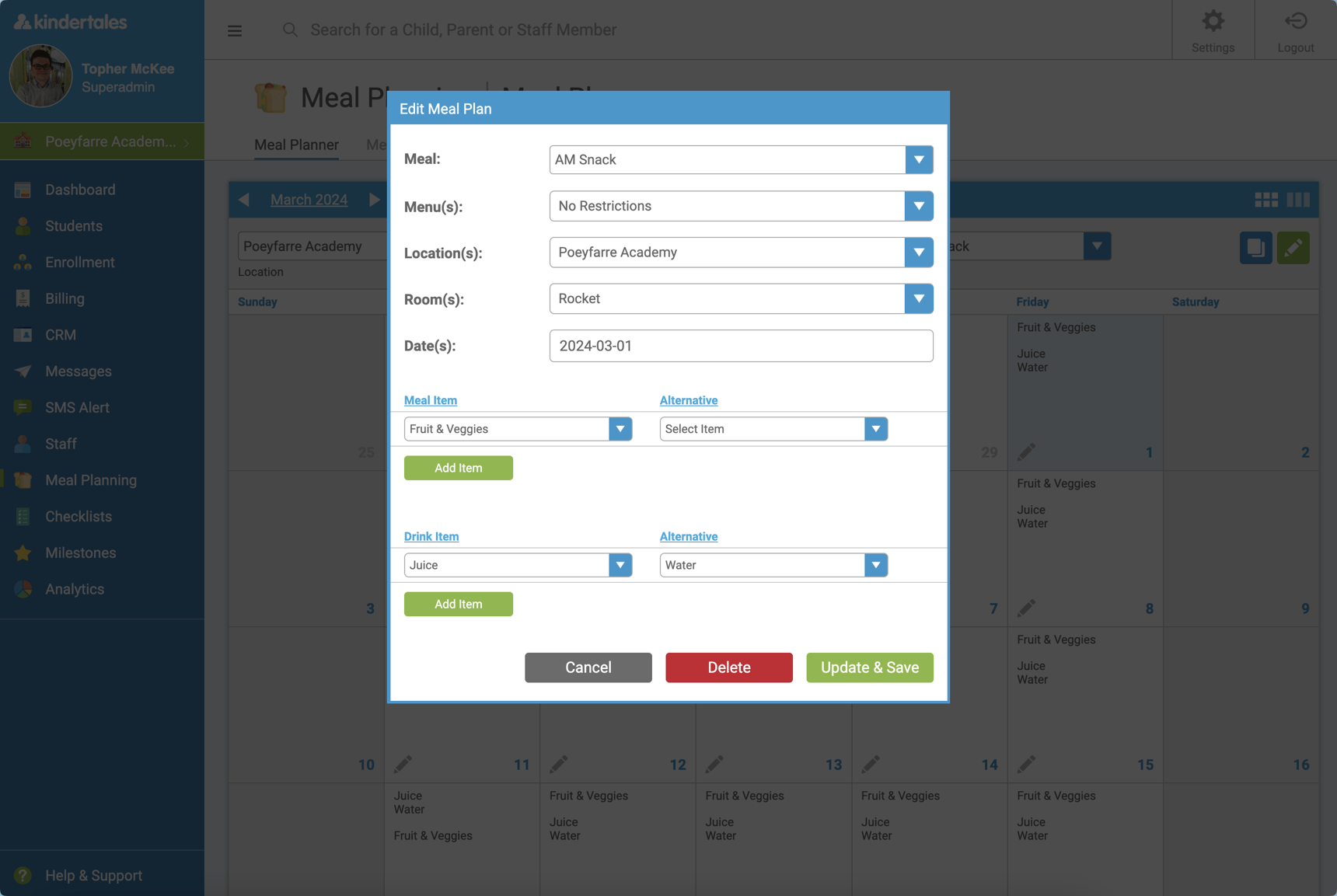 Meal Planning Part 4 – Meal Planner