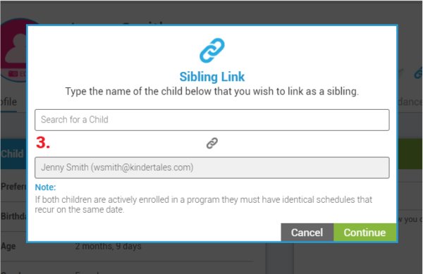 How to Link Children as Siblings