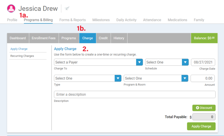 How to Apply an Individual Charge