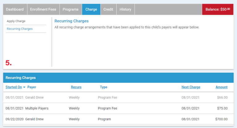 How to Create Recurring Charges