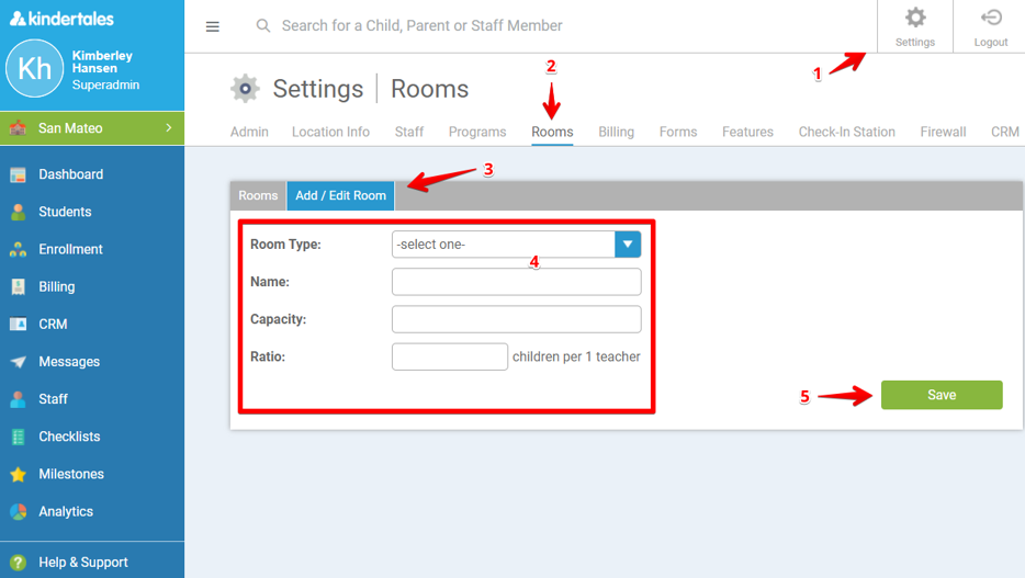 How to Add Classrooms and Common Areas